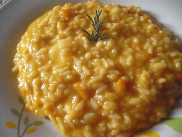 Risotto alla zucca (kcal 200 ca) - Elisa D'Ospina's Blog